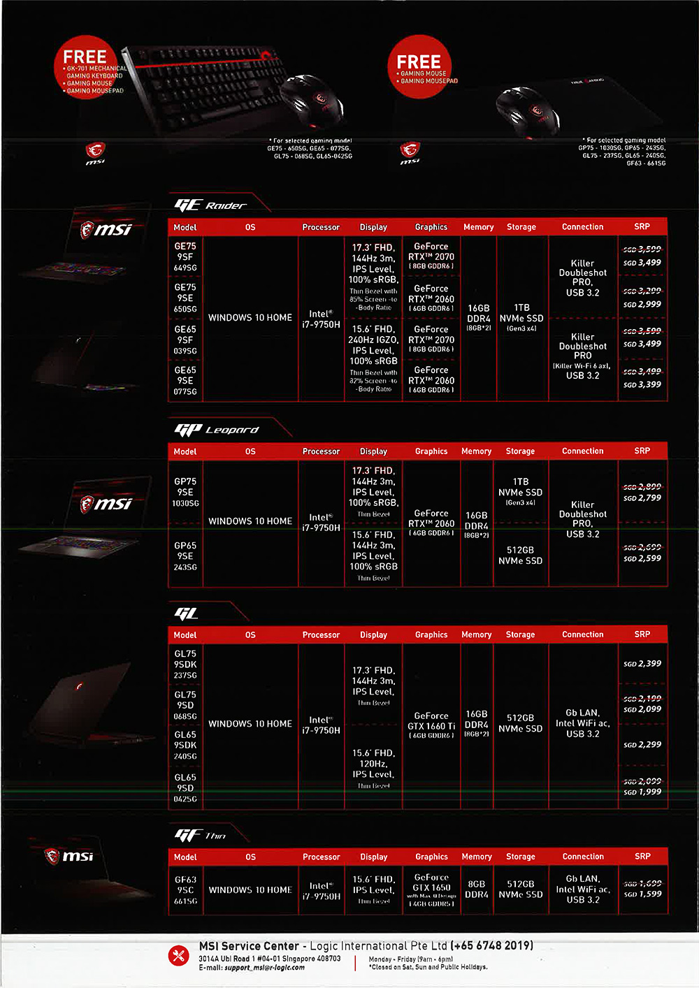 MSI notebooks - Pg 2 Brochures from SITEX 2019 Singapore on Tech Show ...
