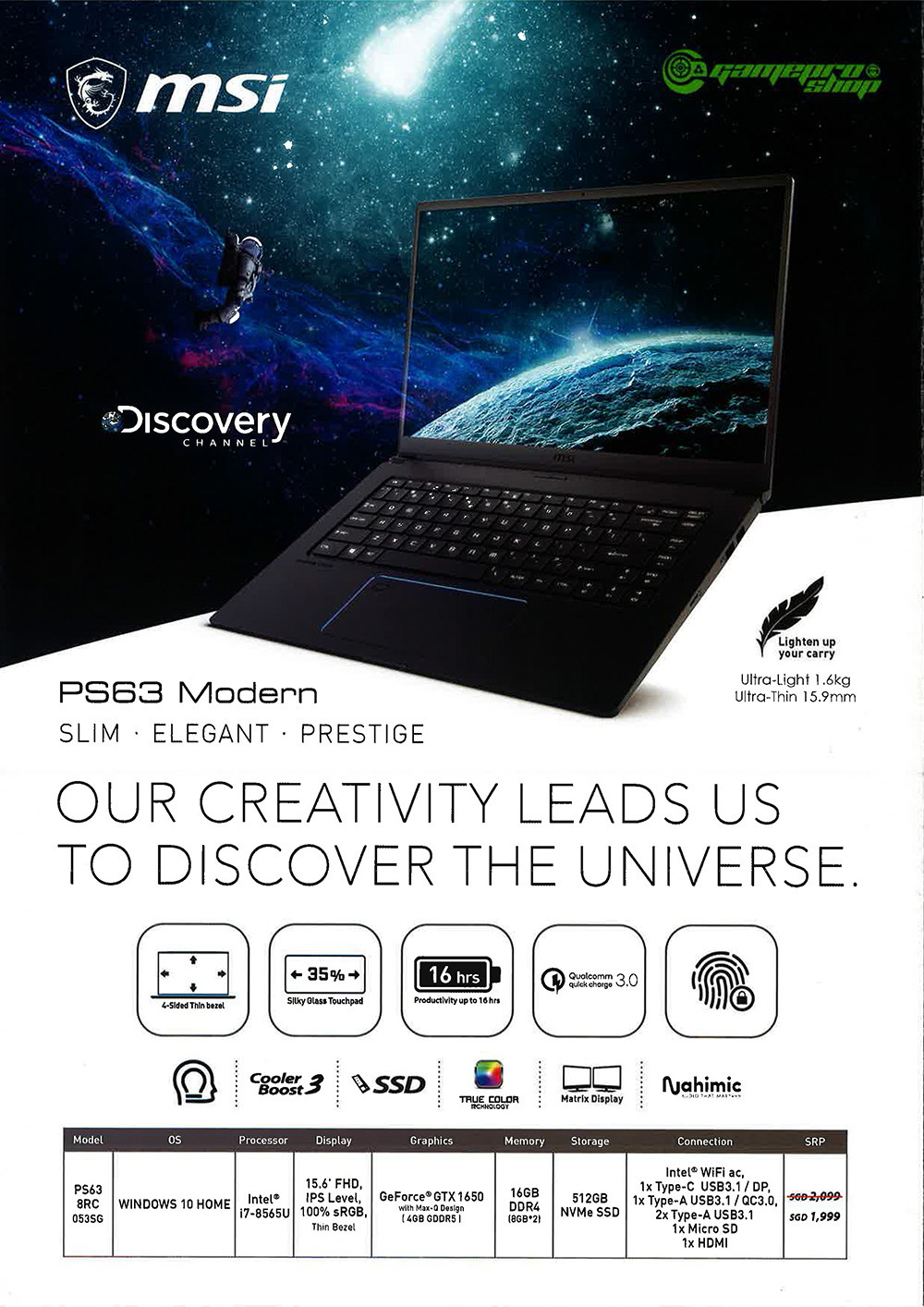MSI notebooks - Pg 4 Brochures from SITEX 2019 Singapore on Tech Show ...