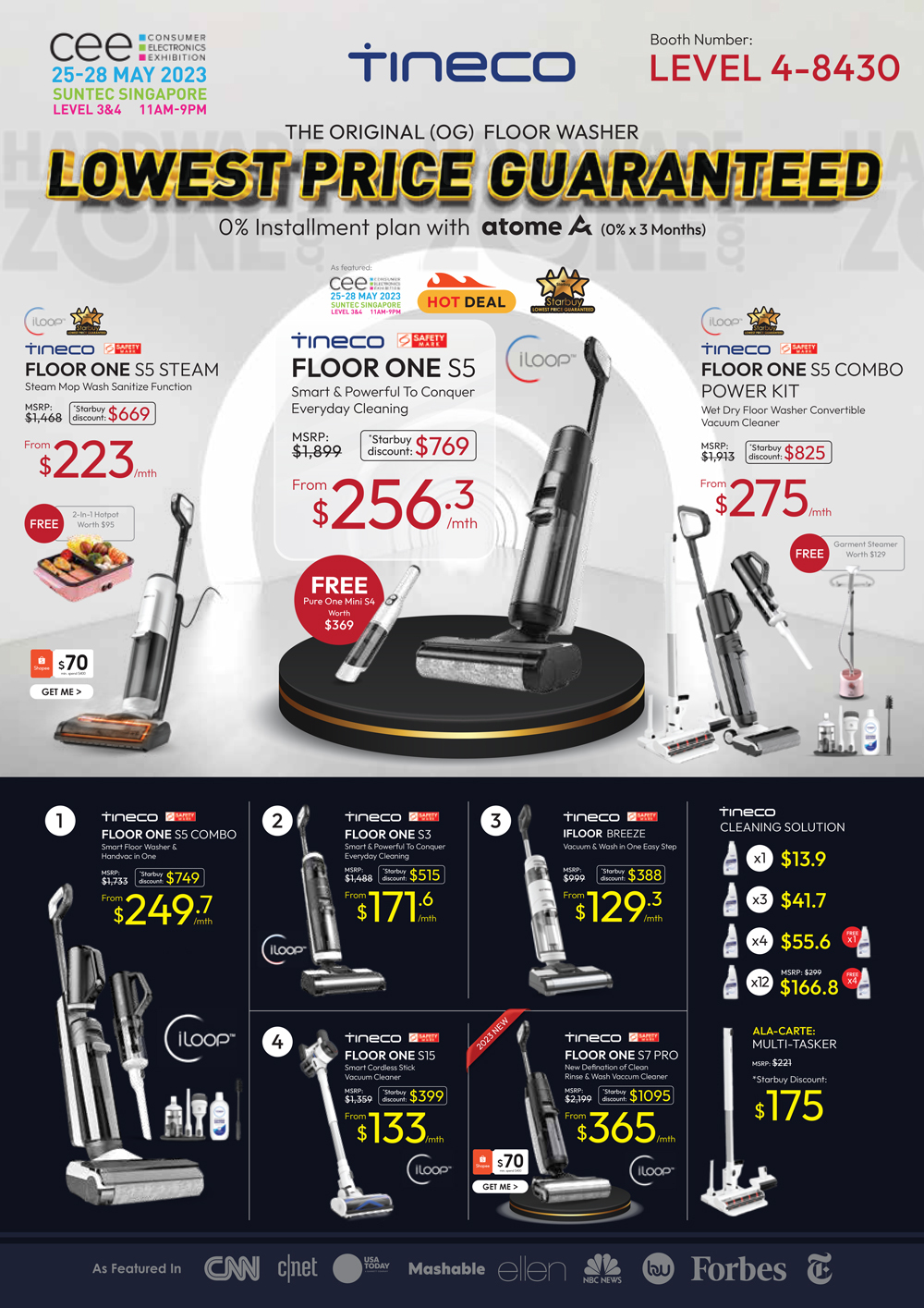 Tineco brochures from HardwareZone's Tech Show Portal - HardwareZone.com.sg