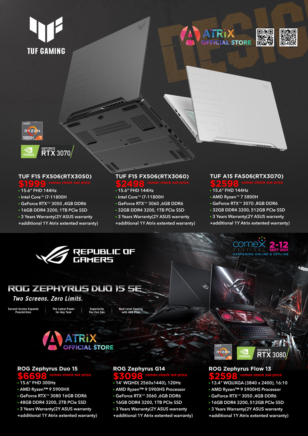 ASUS TUF + ROG gaming notebooks brochures from HardwareZone's Tech Show ...
