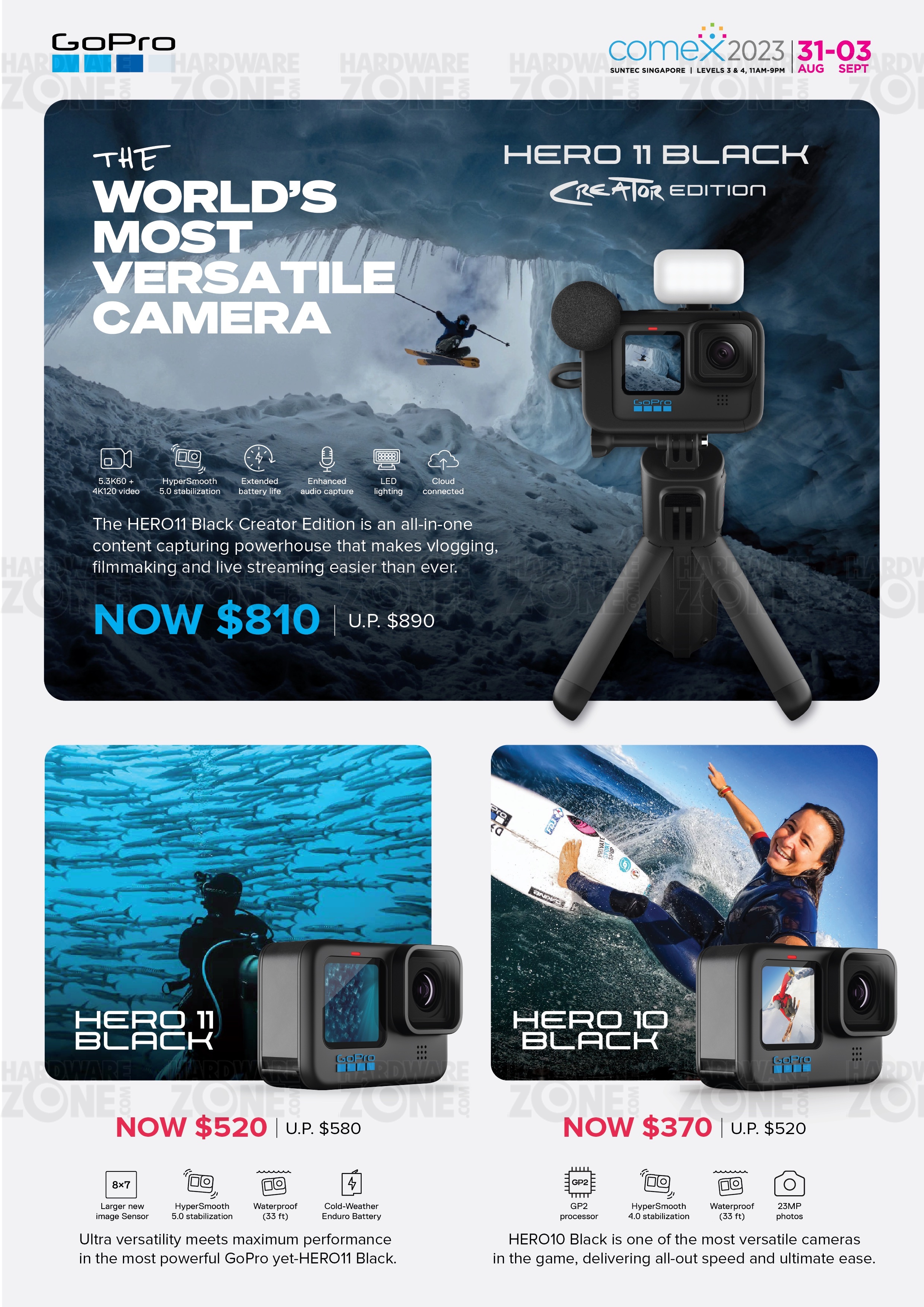 GoPro COMEX 2023 pg.1 brochures from HardwareZone's Tech Show Portal ...