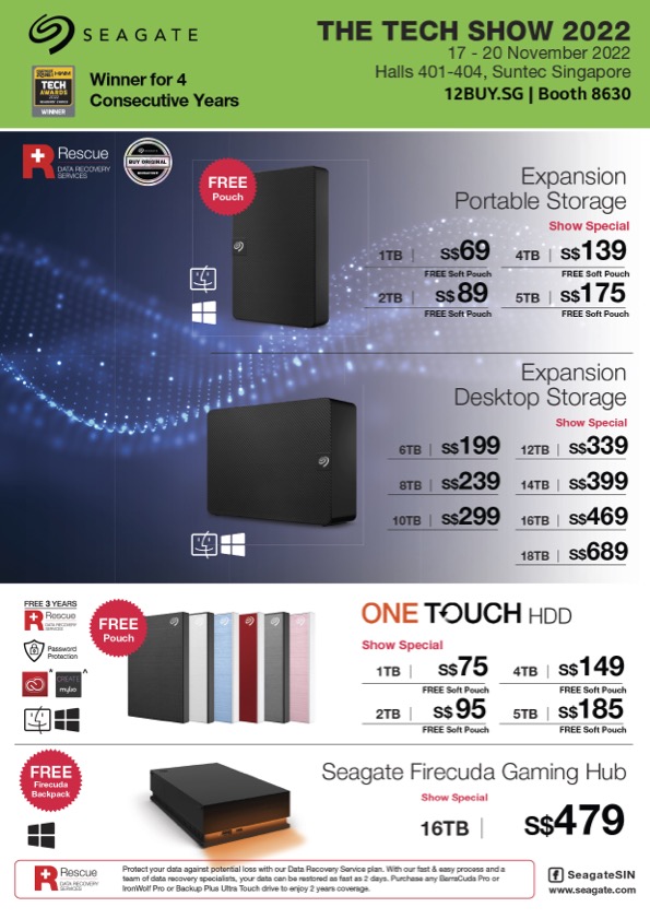 SEAGATE-PG1 brochures from HardwareZone's Tech Show Portal ...