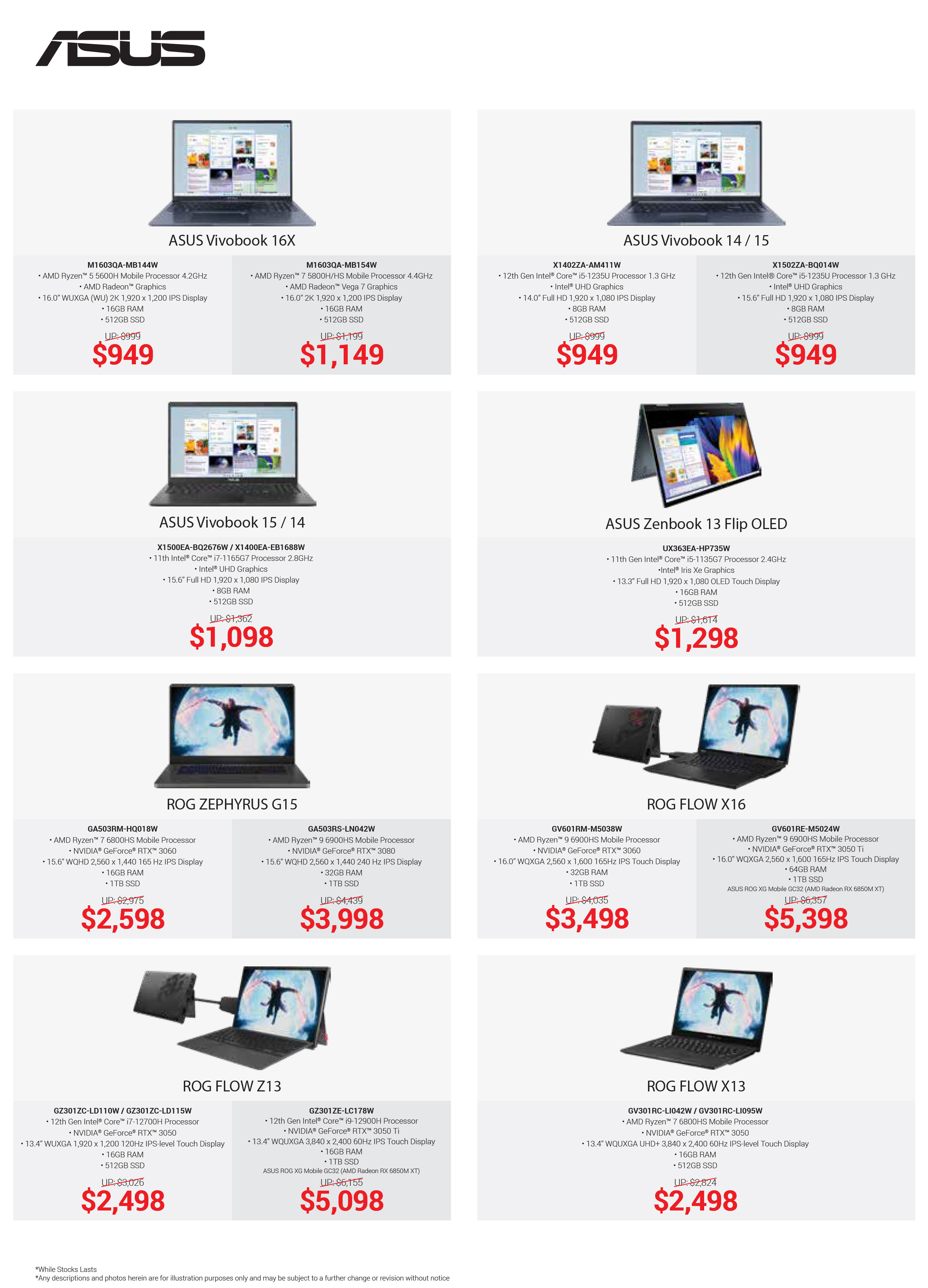 ASUS notebooks + Systems - Pg3 brochures from HardwareZone's Tech Show ...