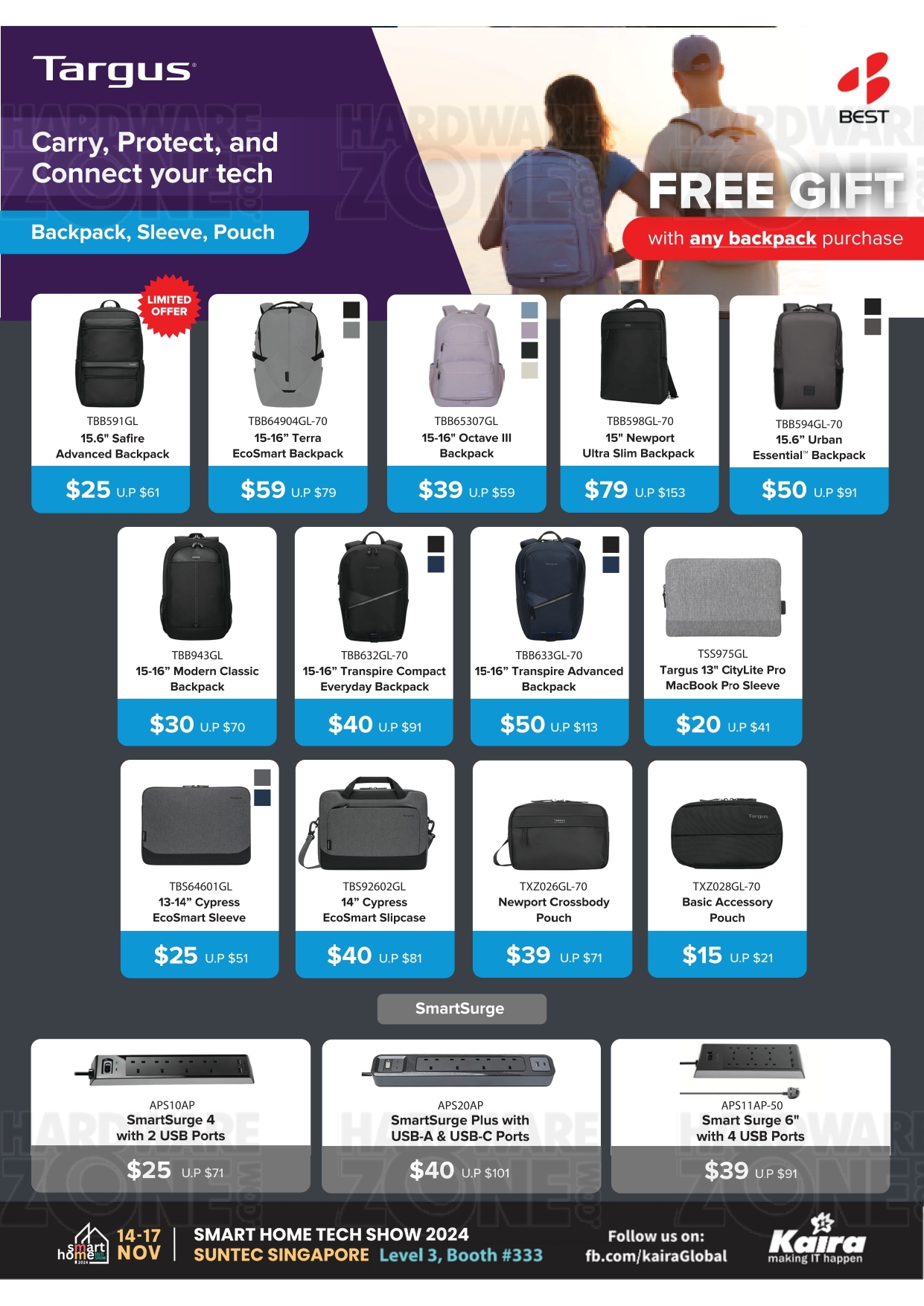 Targus brochures from HardwareZone's Tech Show Portal - HardwareZone.com.sg