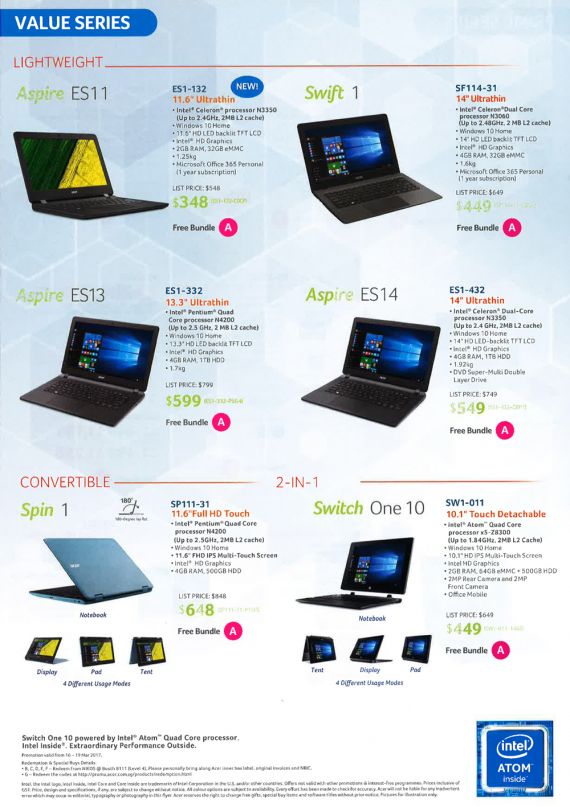 Acer Brochures - IT Show 2017 Singapore - HardwareZone.com.sg