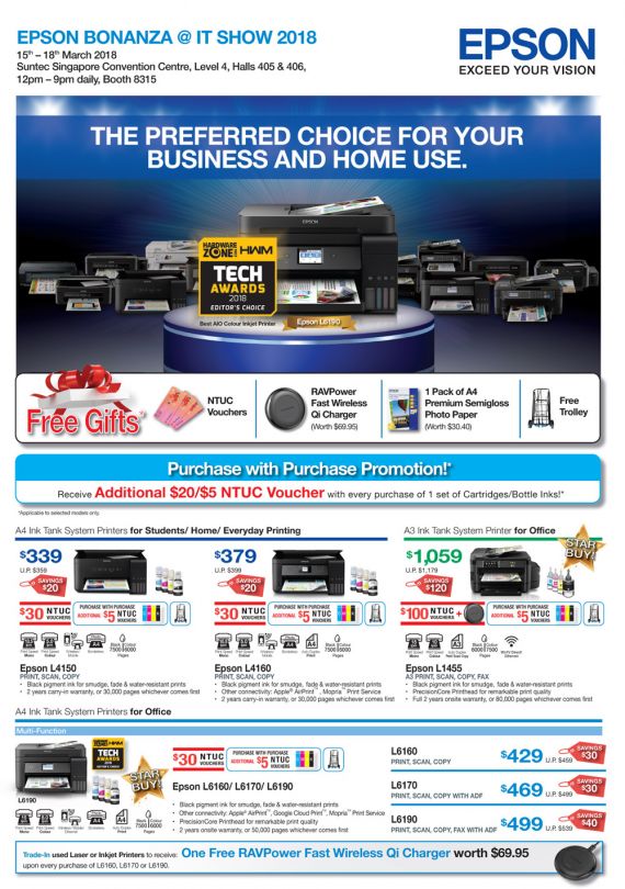 Epson Brochures - IT Show 2018 Singapore - HardwareZone.com.sg