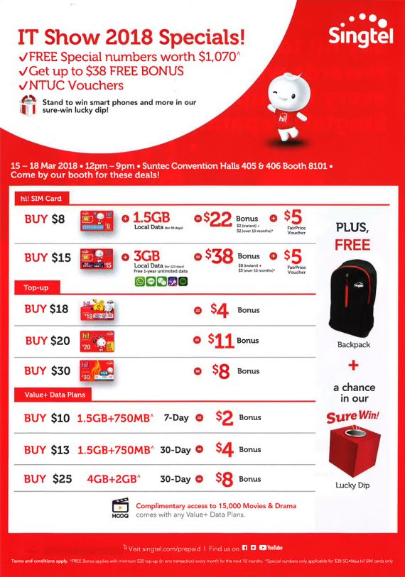 SingTel Brochures Page 2/2 - IT Show 2018 Singapore - HardwareZone.com.sg