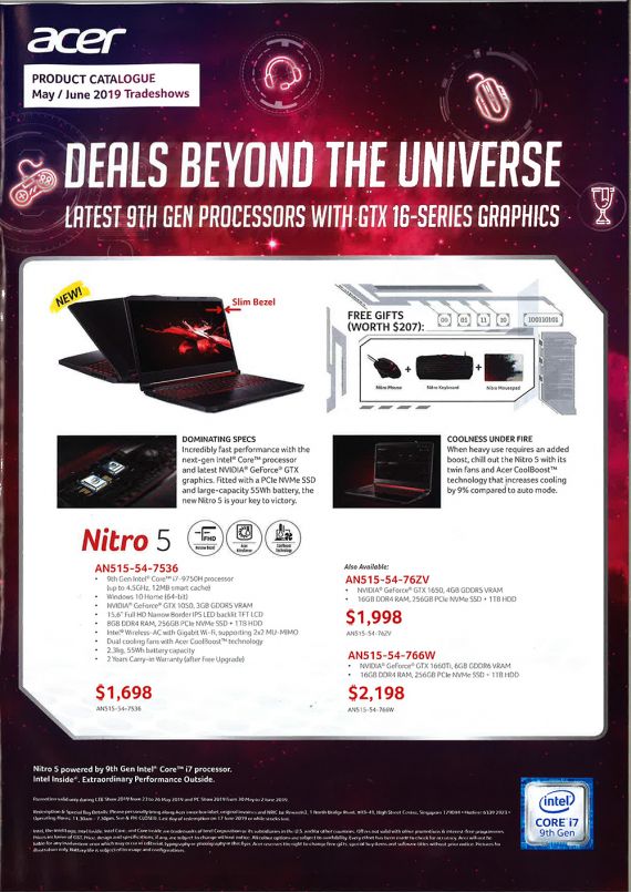Acer Brochures - CEE 2019 | Suntec Singapore - HardwareZone.com.sg