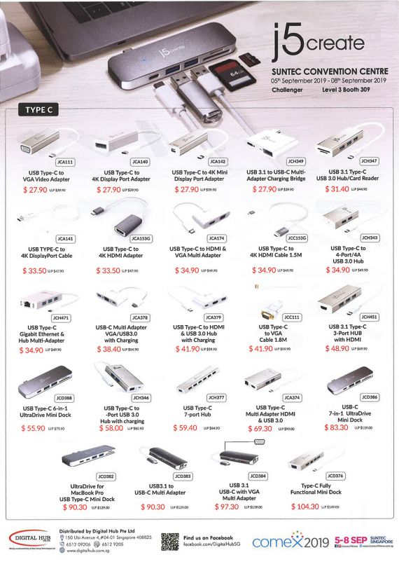 J5 Create Brochures - COMEX 2019 | Suntec Singapore - HardwareZone.com.sg