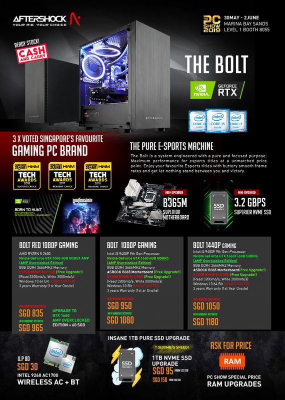 Aftershock Brochures - PC Show 2019 | Marina Bay Sands - HardwareZone ...