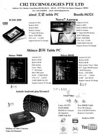 CH2 Tech tablets & Aztech Brochures from Comex Singapore on Tech Show ...
