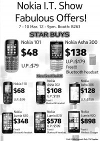 Nokia phones Brochures from IT Show 2013 Singapore on Tech Show Portal ...