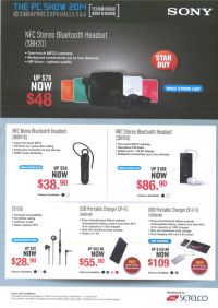 Sony Headsets Brochures from PC Show 2014 Singapore on Tech Show Portal ...