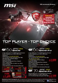 MSI Gaming Notebooks - Page 1 Brochures from SITEX 2014 Singapore on ...