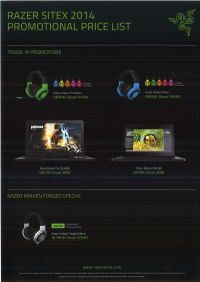 Razer - page 2 Brochures from SITEX 2014 Singapore on Tech Show Portal ...