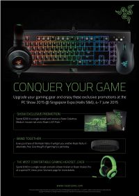 Razer - page 1 Brochures from PC Show 2015 Singapore on Tech Show ...
