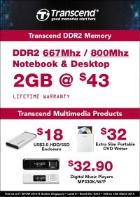 Transcend DDR & MultiMedia Products Brochures from IT Show 2016 ...
