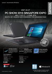 Lenovo Notebooks - Pg 1 Brochures from PC Show 2016 Singapore on Tech Show Portal - HardwareZone ...